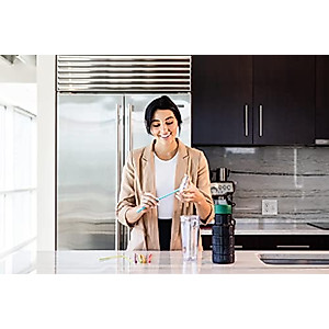 Long Silicone Straws With Stoppers for Tumblers - Slender Silicon Rubber Reusable Drinking Straws for Simple Modern, Starbucks, Yeti, rTic, Acrylic 24 30 40 oz Tumbler Cups - Flexible BPA Free