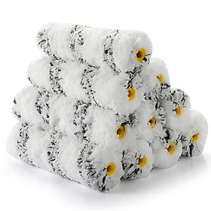 Paint Roller 6 Inch 3/4 in Roller Naps,High-Density Microfiber Mini Roller with Frame,11 Piece Small Paint Roller Tool Kit for Oil and Water Based Paints, House Painting Supplies & DIY Craft Use