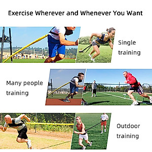 OYINDIZ Resistance Explosive Training Rope Force Acceleration Speed Cord Improve Power, Agility, Strength Track and Field Equipment Football Multi-Directional Training Equipment …