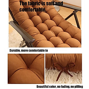 JESTI Rocking Chair Cushion Pad, Non-Slip Soft Tufted Seat Cushion, Thickened Breathable Chaise Lounger Cushion for Kitchen, Desk Chair, Dining Chair (Navy Blue-19inch)