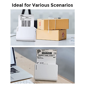 paperang Bluetooth Label Printer, 300 dpi Thermal Label Printer, C1S Portable Pinter Supports 2/3/4-Inch (57/80/110mm) Thermal Printer Supports Shipping Labels, Barcode Labels, Household Labels, etc