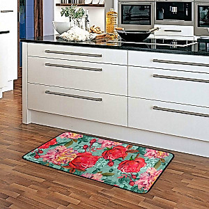 Flowers Kitchen Non-Slip Rug Feeling Comfortable Delicate Area Rugs Household Kitchen Mat Bath Carpet Floor Doormat Home Decor