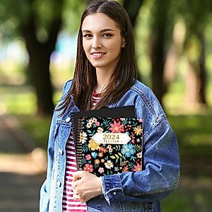 2024 Planner - Planner 2024, January 2024 - December 2024, 8" x 10", Weekly Monthly Planner 2024 with Printed Tabs, Flexible Cover, Twin- Wire Binding