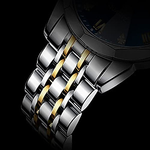 OLEVS Men Watches Stainless Steel Wrist Watch Quartz Analog Waterproof Luminous Date Diamond Wrist Watch Luxury Casual Watch for Men
