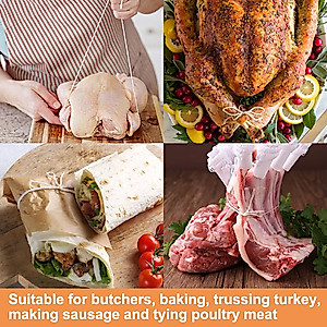 Vivifying Butchers Twine, 2pcs x 328 Feet 3Ply Cotton Bakers Twine, Food Safe Cooking String for Tying Meat, Making Sausage, Trussing Turkey, Roasting and Packing (Beige)