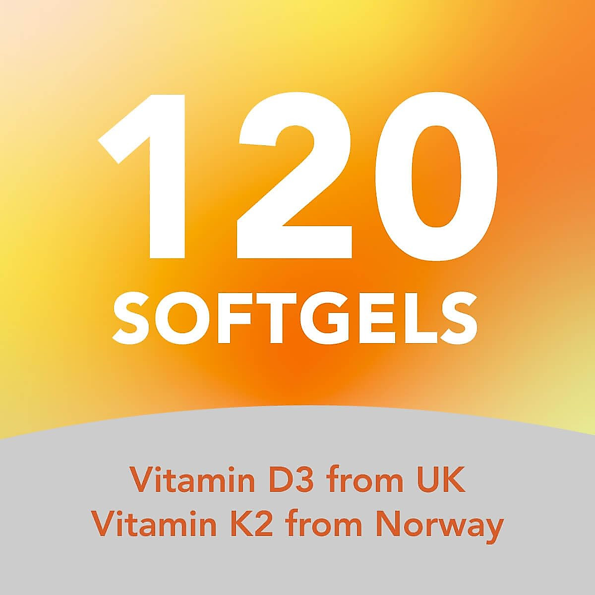 AMANDEAN Vegan Vitamin D3 K2. 5000 iu from Algae. All-Trans MK-7. 120 Softgels. Plant-Based & Carrageenan Free. Organic Coconut Oil Blend. for Mood, Bones, Heart, Teeth, Immune Health.