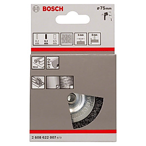 Bosch 2608622007 6 mm Shank Wire Wheel with 75 mm Crimped Wire