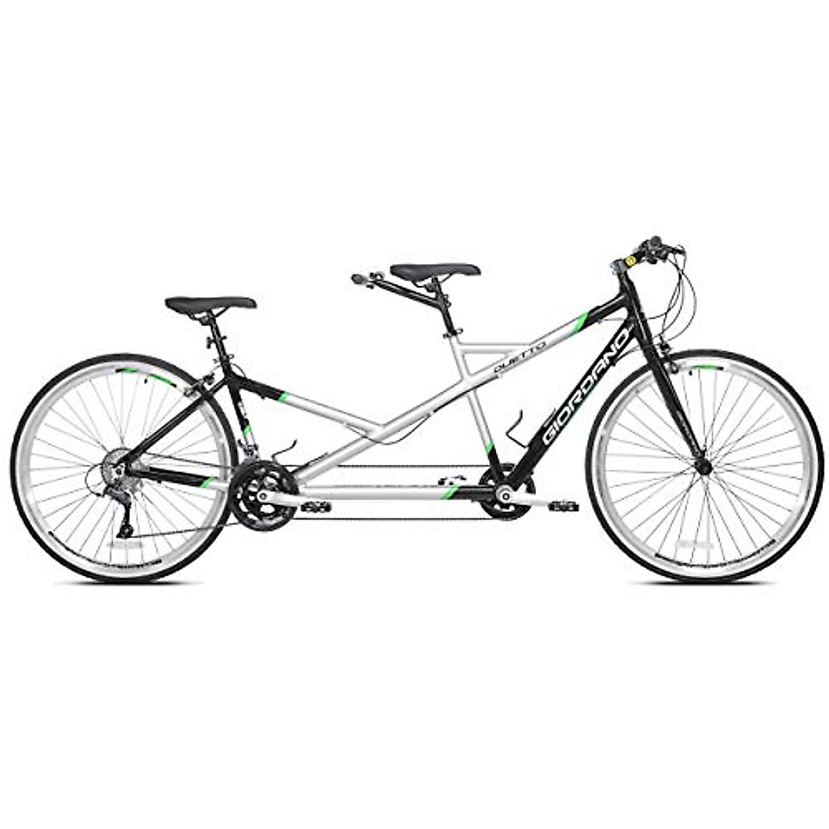 Giordano 700c Duetto Tandem Road Bike, Silver, Medium Large, (92700)