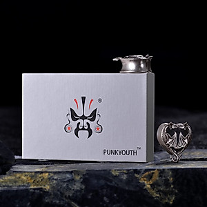 PUNKYOUTH 2PCS Stainless Steel 316L Punk Vintage Cross Skull Gauge For Ears Expander Stretcher Ear Tunnels Upgrade Saddle Plugs Double Flared Guage For Women Men 0g-1"