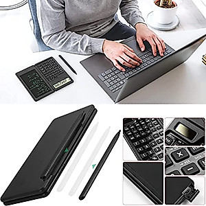 MATOLO Scientific Calculators for Students, 10-Digit LCD Screen, Solar & Battery Dual Power, 4 Function Calculator Small with Notepad for Office, Middle, High School & College, Mini Pocket Size