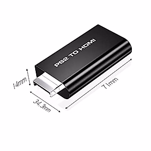 PS2 to HDMI Converter Adapter, Video Converter PS2 to HDMI Converter with 3.5mm Audio Output for HDTV HDMI Monitor Supports All PS2 Display Modes