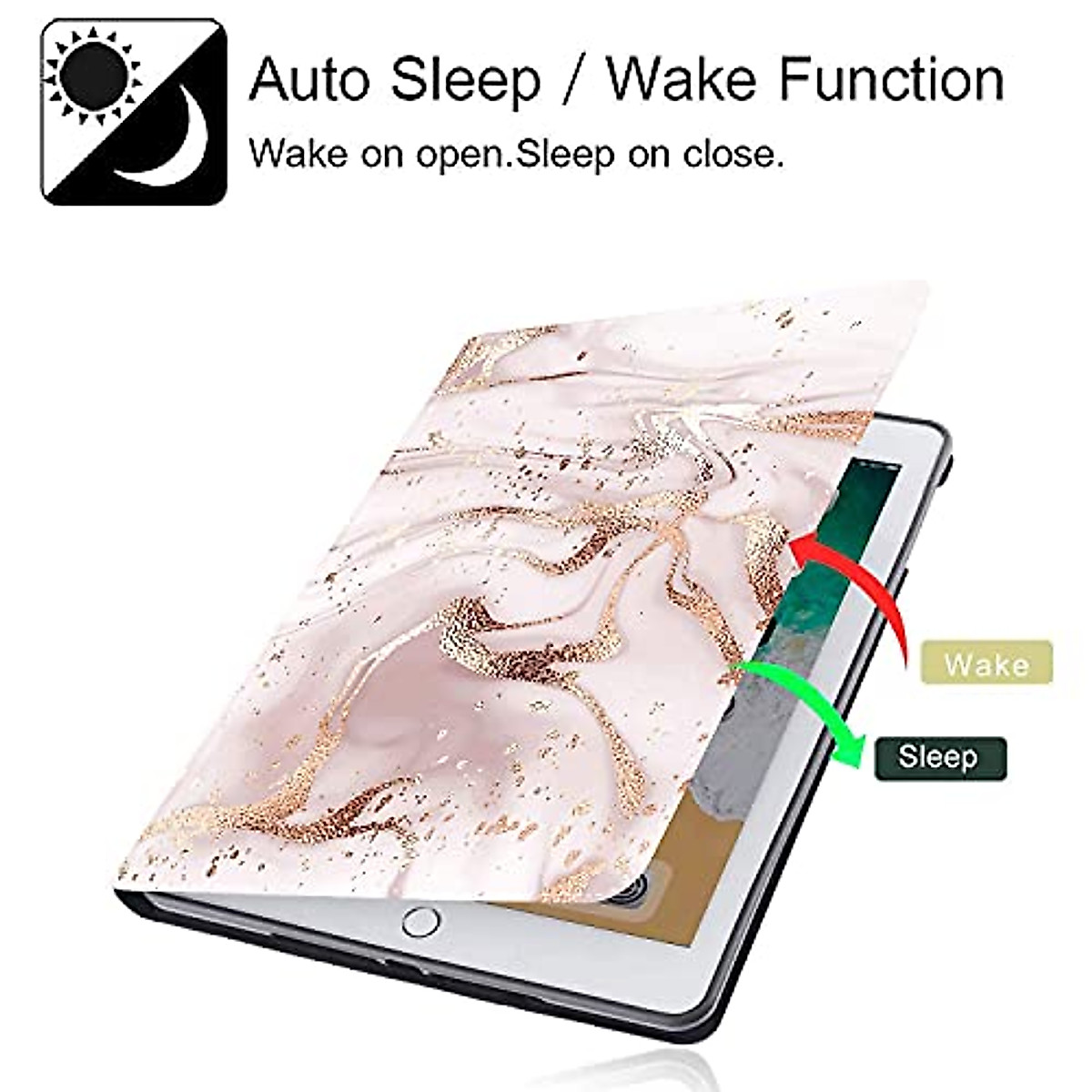 Case for New iPad Mini 6 2021 (6th Generation), Multi-Angle View Adjustable Stand Auto Wake/Slee for iPad Mini 6th Gen 8.3 Inch,Pink Marble Art