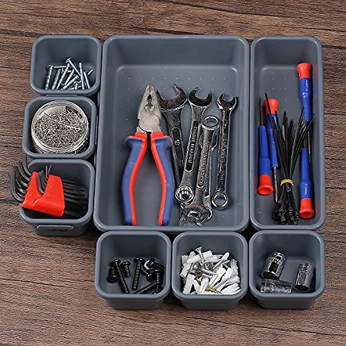 Mr. Pen- Interlocking Desk Drawer Organizer, 8 pcs, Drawer Organizer, Kitchen Drawer Organizer, Desk Drawer Organizer, Drawer Organizers, Office Drawer Organizer, Desk Drawer Organizers and Storage