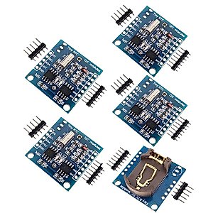 DAOKI 5Pcs RTC I2C Module Arduino I2C RTC DS1307 AT24C32 Real Time Clock Module 24C32 Memory High Precision for AVR ARM PIC SMD Compatible with Arduino with 60 Pin
