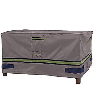 Duck Covers Soteria Waterproof 32 Inch Rectangular Patio Ottoman/Side Table Cover, Outdoor Ottoman Cover