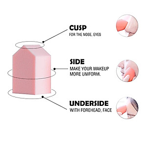 25 PCS Makeup Blenders Sponges Set, Use for Dry and Wet, Perfect for Full Face Curve Blending, Cream, Liquid, Powder Foundation Cosmetics, Latex Free & Soft & Flexible, Pentagon