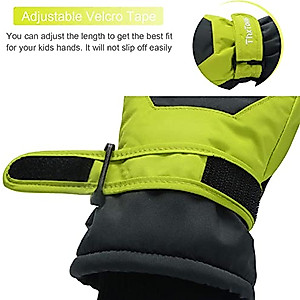ThxToms Kids Winter Gloves Waterproof Ski Snow Gloves for Boys & Girls Cold Weather Outdoor Sports Snowboard Bicycle for 4-14 Years Old