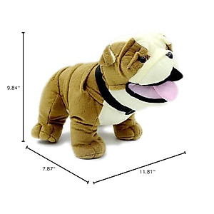 VACHICHI Cute Stuffed Animal Bulldog Teddy 12 Inch Lifelike Plush Toy Puppy, 12" English Bulldog