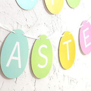 Happy Easter Banner - Easter Decoration/decor,bunny Easter Banner,easter Garland/bunting, Spring Banner
