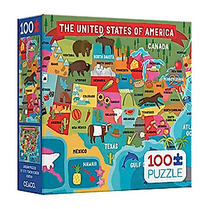 Ceaco - USA Map - 100 Piece Jigsaw Puzzle