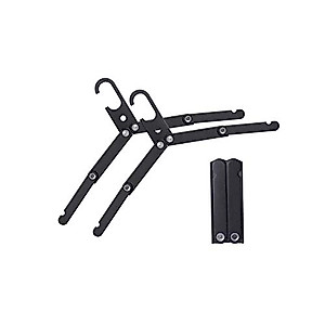 Hikeman Travel Hangers Metal Heavy Duty Folding Hangers for Wet Clothes Portable Space Saving Travel Accessories for Camping Cruise Hotel (3, Black)
