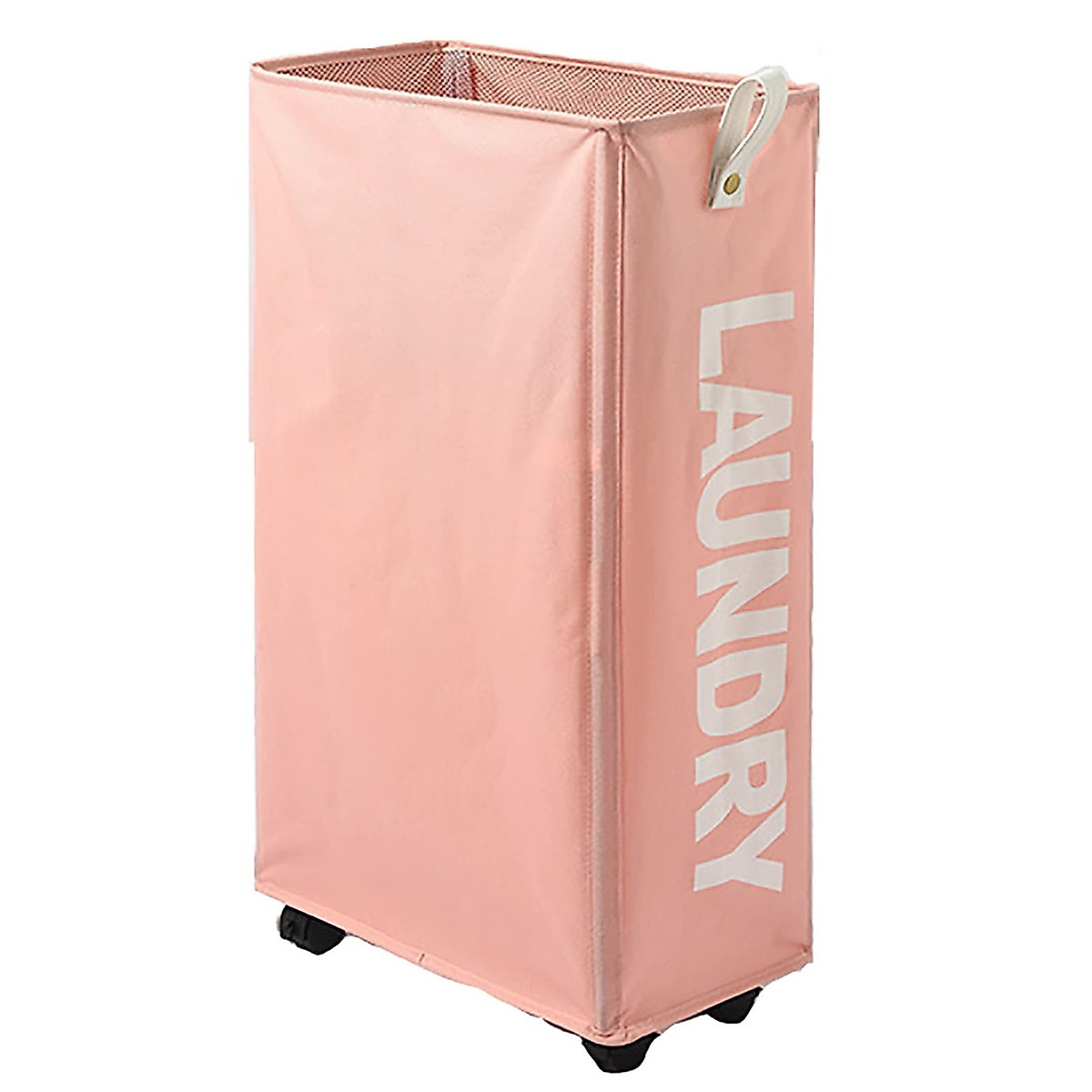 Foldable Laundry Basket, Large Capacity Removable Hamper with Wheels, for Storing Toys Clothes. 17.7" x 9.9" x 2.4"