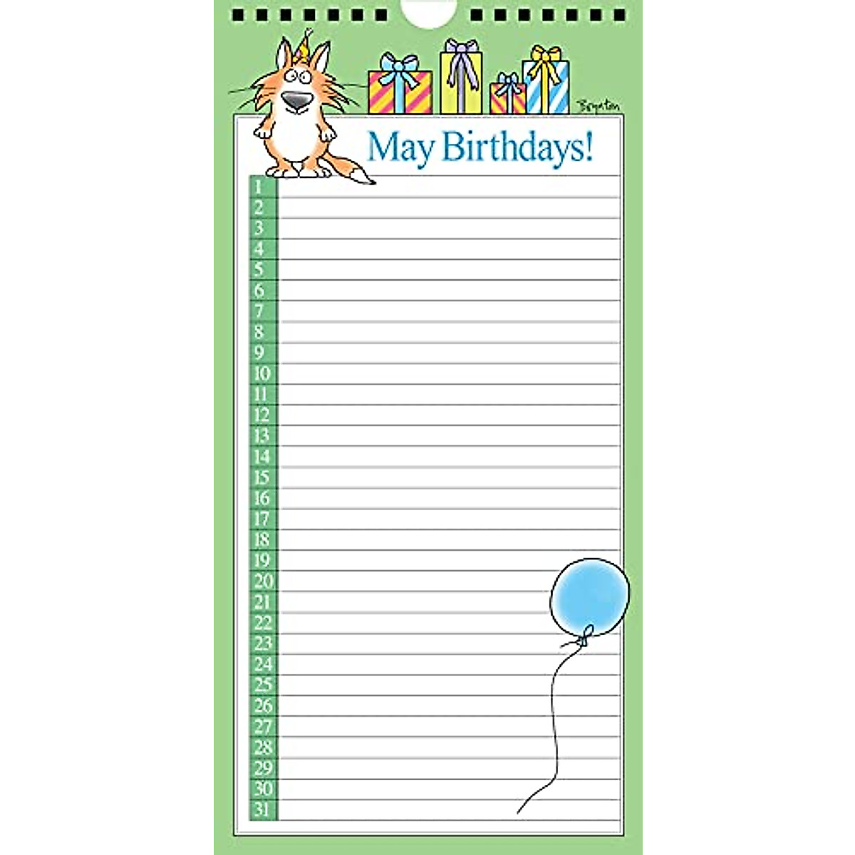 Mom's Birthday Calendar (revised edition)