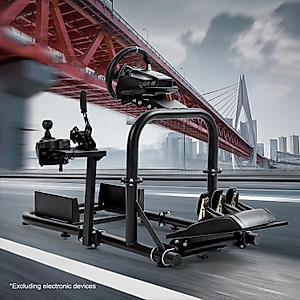 Marada Racing Simulator Cockpit fit for Logitech G27 G29 G920 G923, Fanatec, Thrustmaster T300RS T500R, Upright Stable Sim Racing Cockpit, without Wheel Pedal Shifter Seat