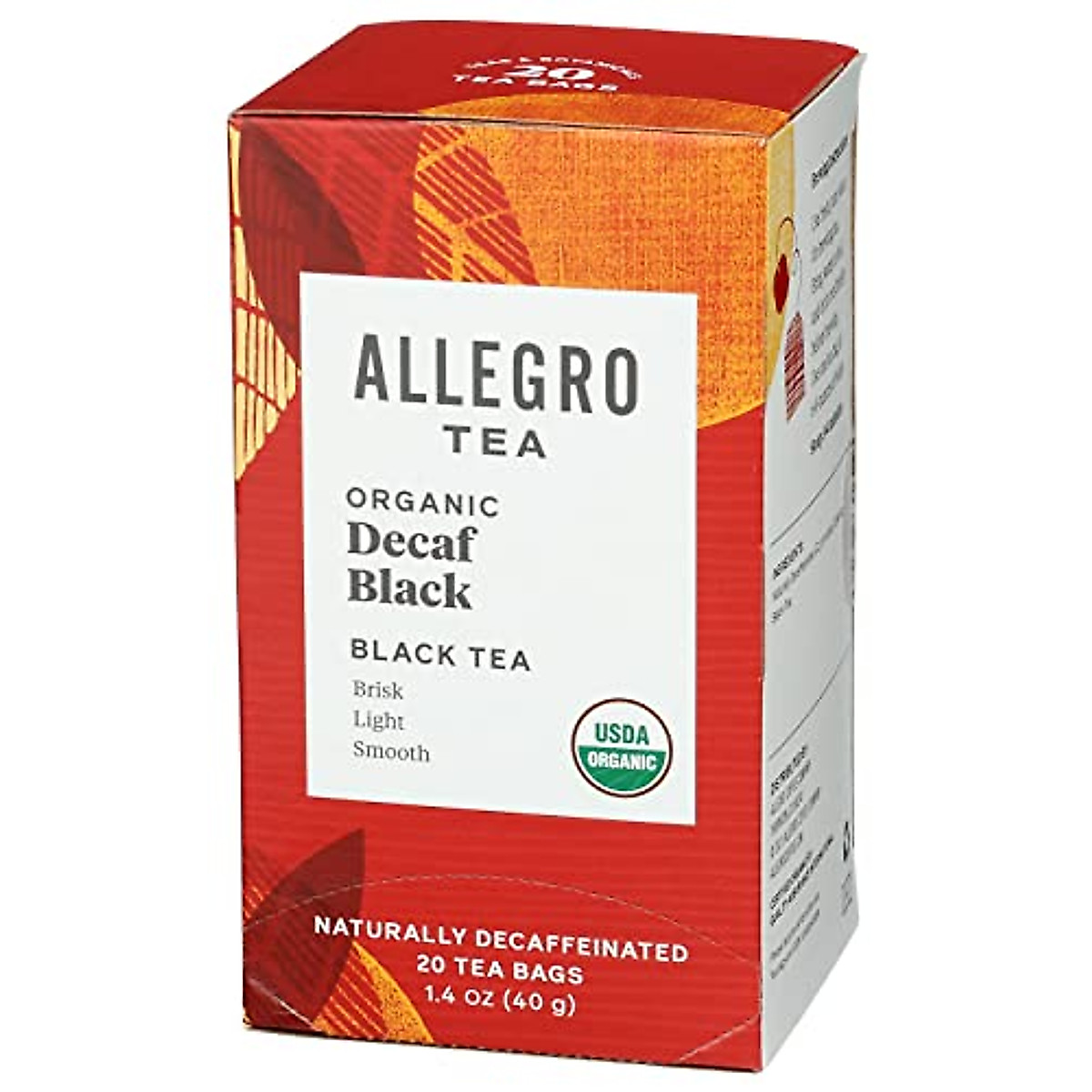Allegro Tea, Organic Decaf Black Tea Bags, 20 ct