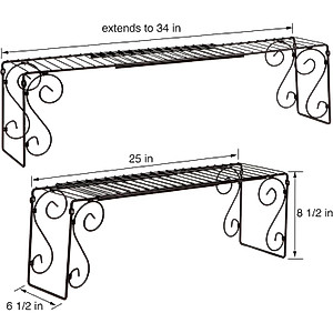 WalterDrake Expandable Over the Sink Shelf