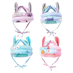 LoveinDIY 16~18inch Baby Safety Helmet, Infant Head Protector Headguard Adjustable Safety Protective Cap for 6 to 48 Months Toddlers Learn to Walk - Purple