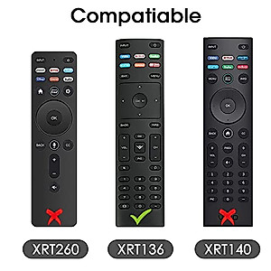 Silicone Protective Case Cover for New XRT136 Vizio Smart LCD LED TV Remote Control,Shockproof XRT136 Vizio Remote Replacement Case,Lightweight Remote Bumper Back Covers-Night Glowblue in The Dark