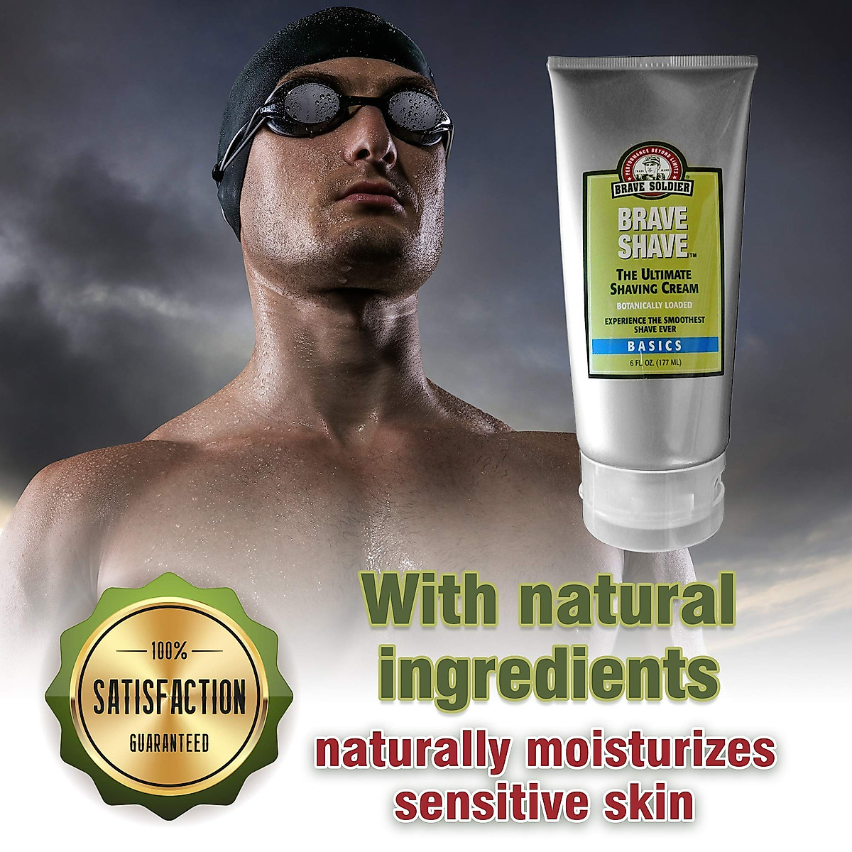 Brave Soldier, Brave Shave Ultimate Shaving Cream, Loaded with natural ingredients, safe for both men and women 6 fl. oz, 177ml