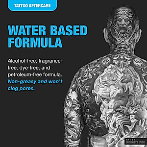 H2Ocean Ocean Foam Tattoo Aftercare, Water Based Ink Sealer & Skin Moisturizer 2oz