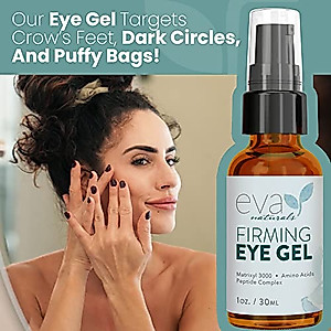 Eva Naturals Facelift in a Bottle - 3-in-1 Anti-Aging Set with Retinol Serum, Vitamin C Serum and Eye Gel - Formulated to Reduce Wrinkles, Fade Dark Spots and Treat Under-Eye Bags - Premium Quality