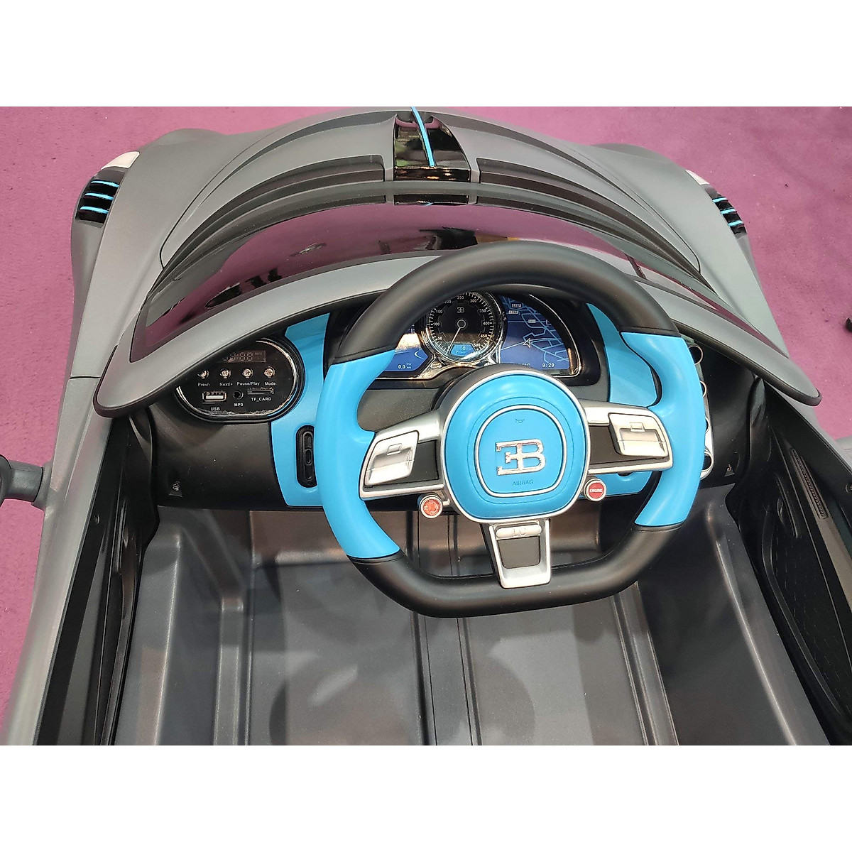 DAKOTT Bugatti Divo Ride On Car For Kids, Large, Grey