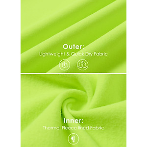 BALEAF Women's Thermal Cycling Jersey Long Sleeve Winter 4 Pockets Bike Fleece Jackets Windproof Cold Weather Fluorescent Yellow XXL