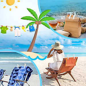 Minyaluck Beach Towel Clips for Chairs Cruise-Clothespins 12 pcs Heavy Duty Laundry Clamps Clothes Pegs Chair Clips Towel Holder Windproof Clothes Pins for Lounge Chair 3 Colors