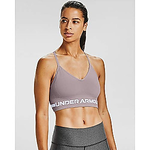 Under Armour Women's Seamless Low Long Bra , Dash Pink (667)/White , Medium