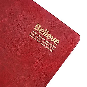 SAYEEC Journal with Pen Set A5 360 Sheets Thick Journal Notebook Large Lined Paper Soft Faux Leather Hardcover Vintage Notebook for Writing,Taking Notes, Anniversary/Birthday/Mother's Day Gift (Dark Red)