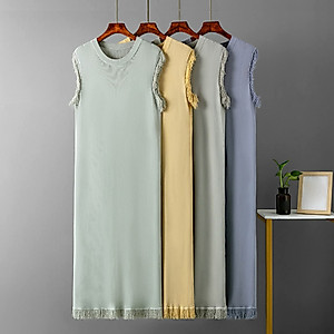 Casual Spring Dresses for Women 2023 Women's Casual Summer Sexy Knitted Tassels Dress Crew Neck Sleeveless Slim Party Blue