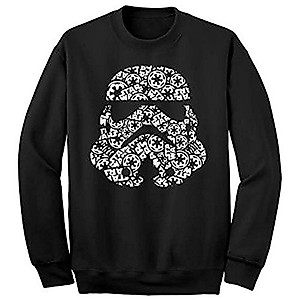 Star Wars Trooper Star Logo Crew Fleece (XXX-Large, Black)