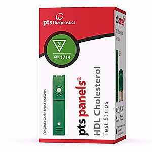 PTS Panels #1715 HDL Cholesterol Test Strip (6 strips/box) for CardioChek Cholesterol Meter by CardioChek