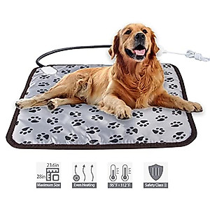 SMLJLQ Pet Electric Blanket Heating Pad Dog Cat Bed Mat Waterproof Anti-Bite Adjustable Temperature Chair Cushion (Size : 70cm)