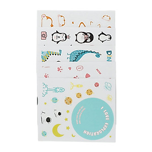 Colored Stickers, PVC 5 Different Designs Camera Stickers for Protective Covers Space Animals Series