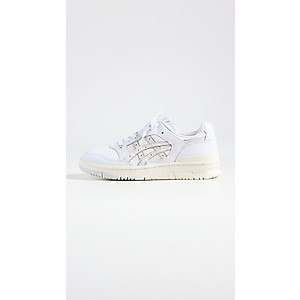 ASICS Women's EX89 Sneakers, White/Mineral Beige, 9 Medium US