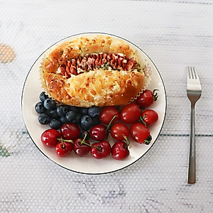 Hersvin Shelf Liners, 23.6x196.9 Inch EVA Non-Adhesive Drawer Mats, Cupboard Pad, Kitchen Cabinet Lining Fridge Cushion for Home Office (Clear/Dot, 60x500cm)