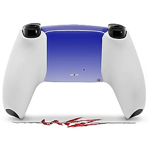 WraptorSkinz Skin Wrap compatible with Sony PS5 DualSense Controller Smooth Fades White Blue (CONTROLLER NOT INCLUDED)