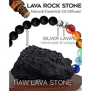 MIDDLUX Anxiety Relief Items, Chakra Bracelets, Crystals and Healing Stones, 7 Chakras Healing Crystals handmade bracelets, Yoga, Meditation, Stress Relief Gifts