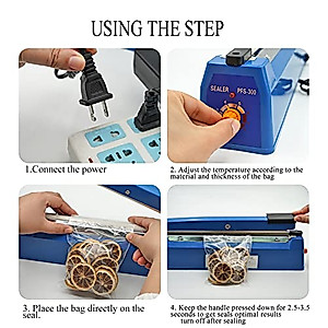 12 Inch Impulse Bag Sealer Handheld Heat Sealer Machine for Bag Sealing Packing Shrink Wrap Machine